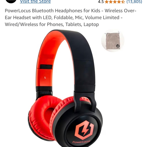 PowerLocus | Headphones | Powerlocus Black And Red Bluetooth Headphones ...